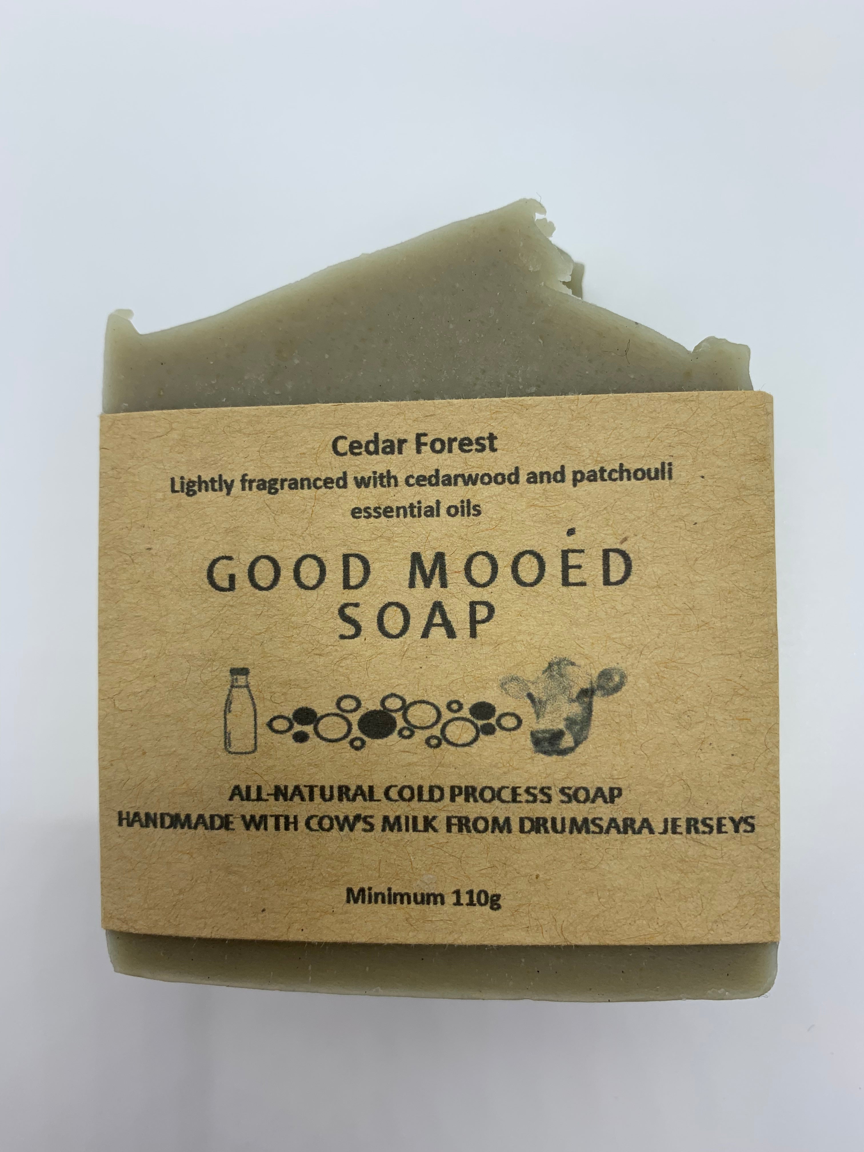 Cedarwood and Patchouli cow milk soap - Cedar Forest – Good Mooed Soap